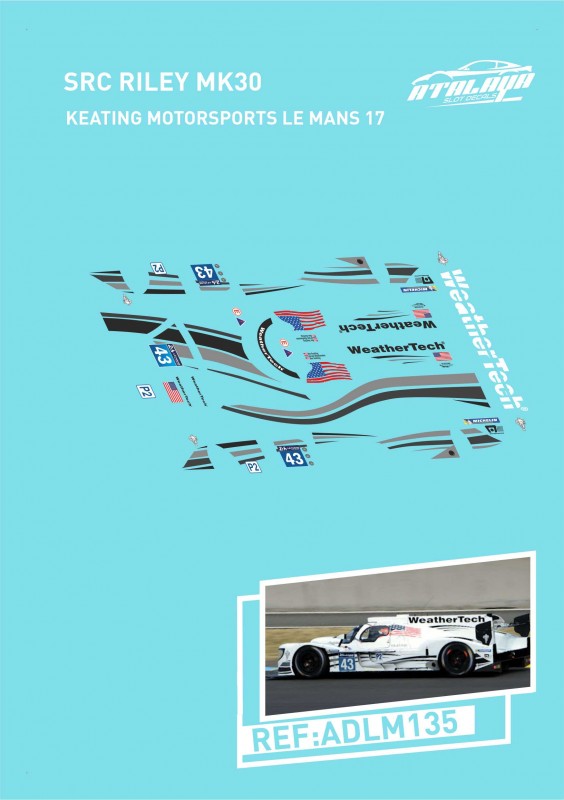 Atalaya Decals ADLM135 - For SRC Riley Mk30 - Keating Motorsports Le M ...