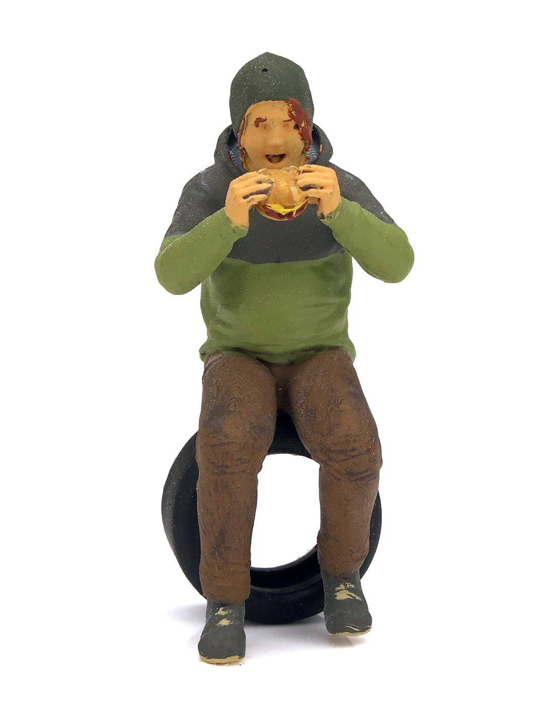 Tara Figures TAR007 - Seated Young Man Eating Cheeseburger – Slot Car ...